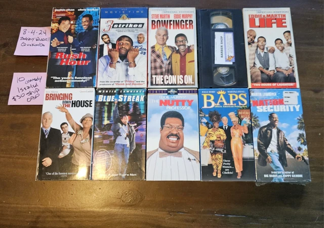 BLOCKBUSTER COMEDY ACTION Movies VHS Lot 10 Films - BAPS Rush Hour Life ...