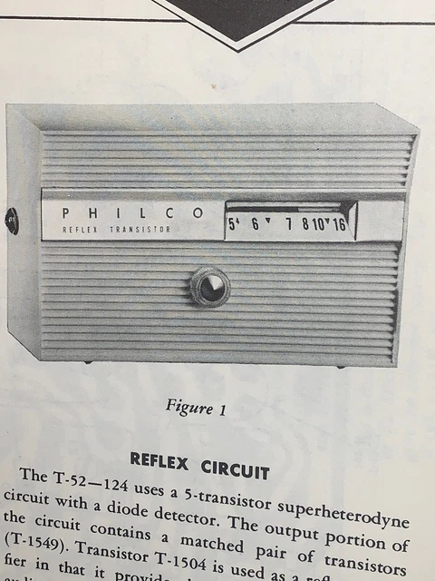 PHILCO TRANSISTOR RADIO Model T-52 Service Manual Schematics #2 £8.95 ...