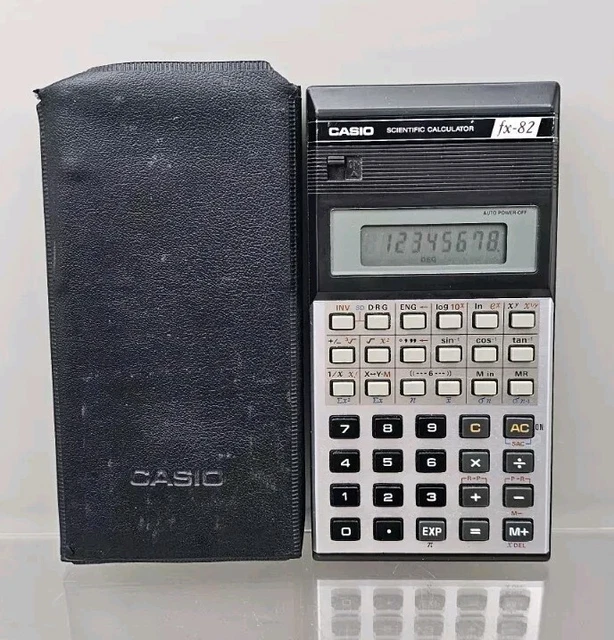 VINTAGE CASIO SCIENTIFIC Calculator FX-82 Working With Case Retro £18. ...