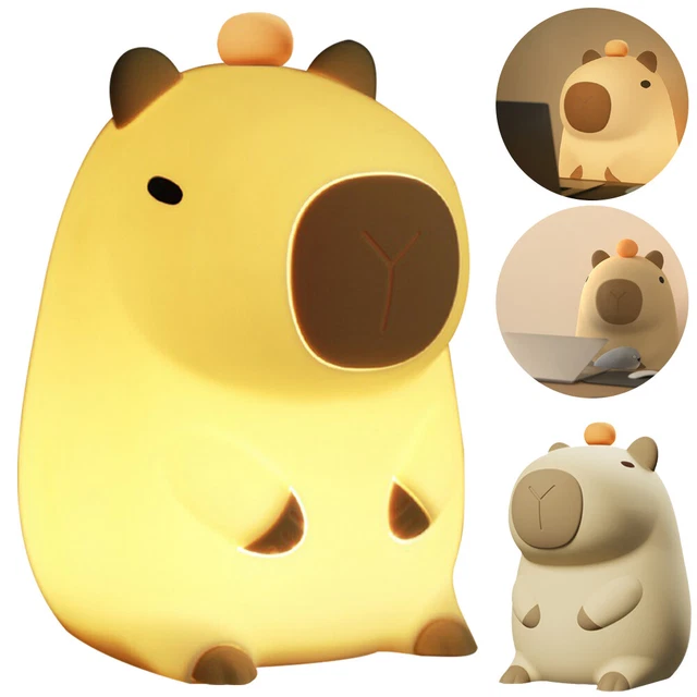 CAPYBARA NIGHT LIGHT Rechargeable Cute Capybara Sleeping Lamp (English ...
