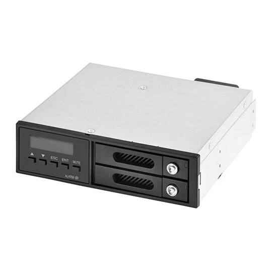SILVERSTONE SST-FSR202, MOBILE Rack Hard Drive Enclosure for 2x 2.5 ...