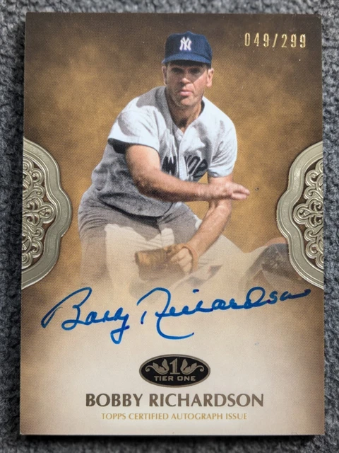 2019 TOPPS TIER One Bobby Richardson Certified Prime Performers ...