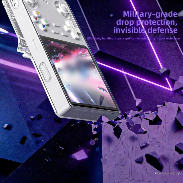 FULL ACCESS TRANSPARENT Case for R36 Ultra Game Console Buttons and ...