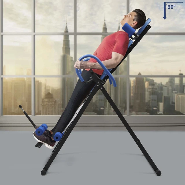HEAVY DUTY INVERSION Table Gravity Hang Back Pain Relief Foldable ...