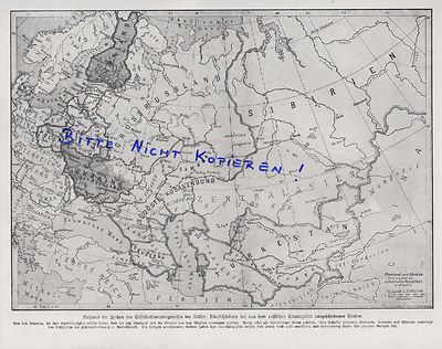 MAP MAP MAP 1918, Russia overview map of self-determination right ...