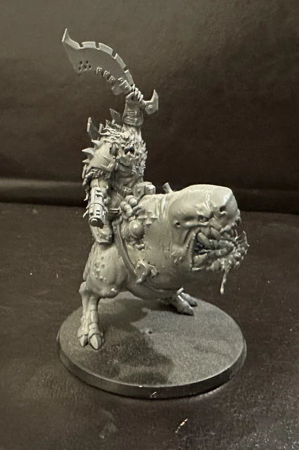 WARHAMMER 40,000 40K Ork Beastsnagga Beastboss on Squigosaur assemblé ...