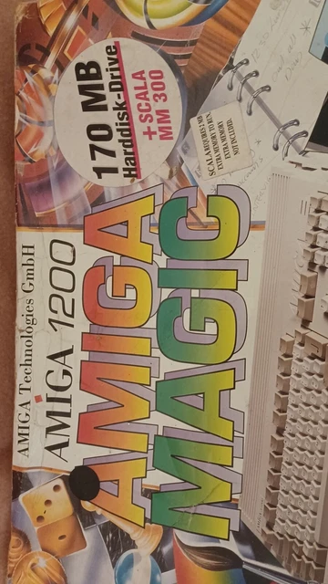 VINTAGE COMMODORE AMIGA MAGIC 1200 Computer,Original Box, Power Leads ...