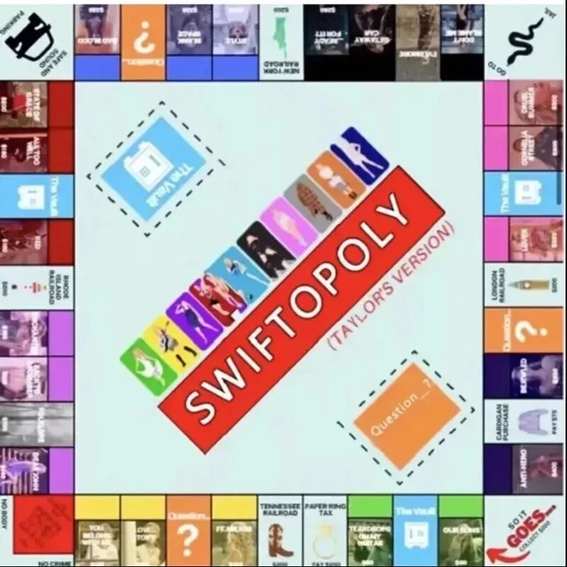 MONOPOLY TAYLOR SWIFT Inspired Board Game Swiftopoly Handmade Box Era ...