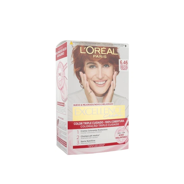 L'ORÉAL PARIS EXCELLENCE Creme Hair Dye 6.46 Light Copper Red EUR 17,04 ...