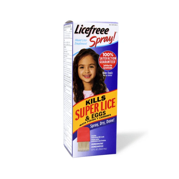 2pk Licefreee Spray Homeopathic Head Lice Treatment W Nit Comb Non