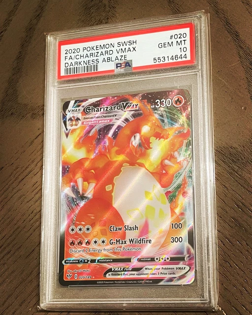 CHARIZARD VMAX 020 Psa 10 Gem Mint 2020 Champions Path Pokemon Full Art ...