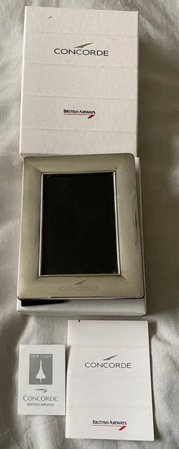 ORIGINAL RARE BRITISH AIRWAYS CONCORDE Carrs Sterling Silver Picture ...