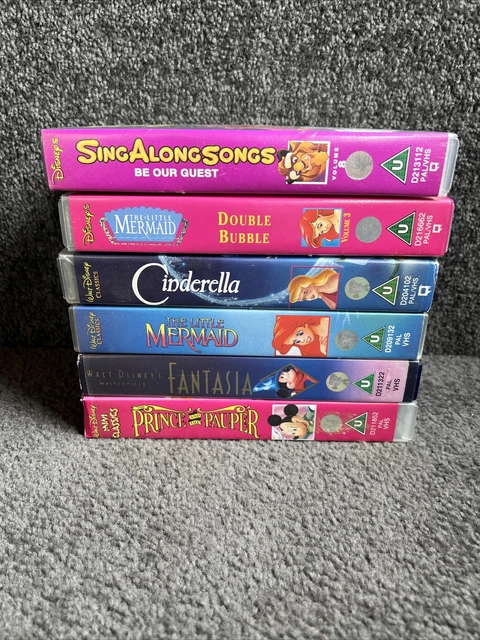 DISNEY VHS BUNDLE Cinderella Fantasia Little Mermaid EUR 4,65 - PicClick FR