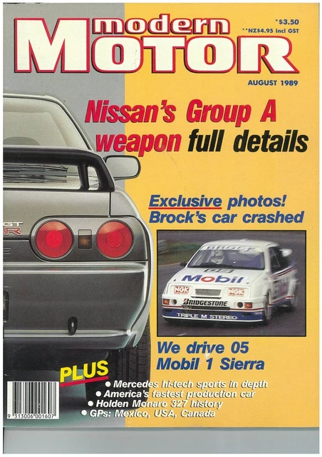 MODERN MOTOR CAR Magazine September 1989 Nissan Skyline Audi 90 Mazda ...