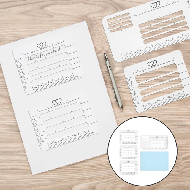 2 COUNT STENCILS for Crafts Reusable Envelope Template Plastic ...