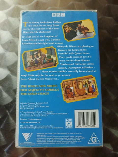 ALBERT THE 5TH Musketeer - ABC For Kids BBC - VHS Video Tape - Super ...
