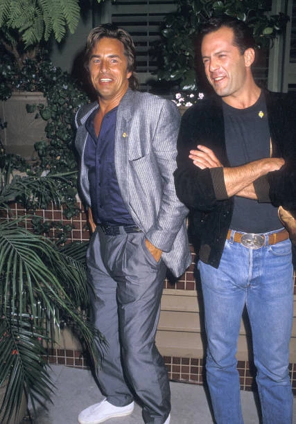 ACTOR DON JOHNSON and actor Bruce Willis 1987 OLD PHOTO 8 $9.00 ...