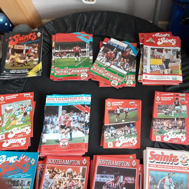130 SOUTHAMPTON FOOTBALL Club Matchday Magazines Programmes 1980s ...