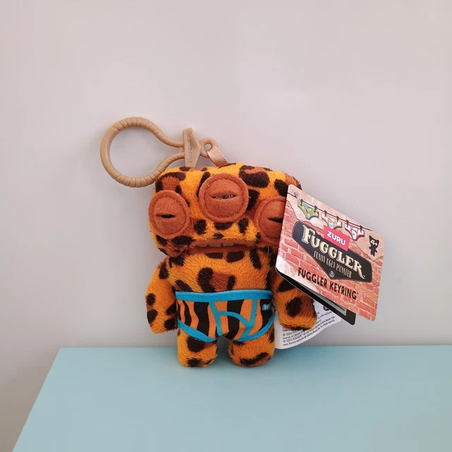 FUGGLER KEYRING FUNNY Ugly Monster 4" Keychain Plush Annoyed Alien ...
