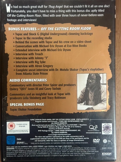 TUPAC SHAKUR THUG Angel DVD 2pac Hip Saut Rap Musique Documentaire EUR ...