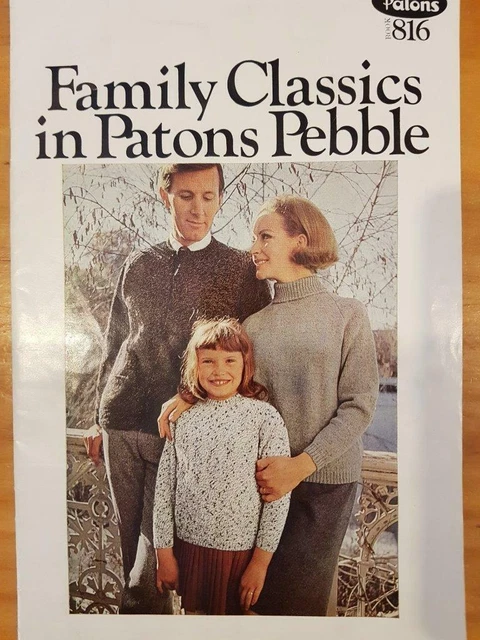 VINTAGE KNITTING PATTERN Patons Book #816 "Family Classics" FREEPOST IN ...