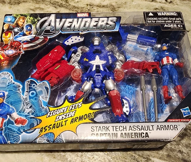 MARVEL THE AVENGERS Stark Tech Assault Armor Captain America Figure New ...