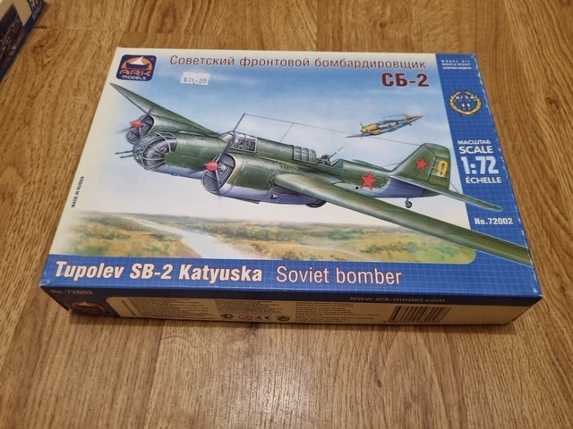 ARK MODELS 1/72 Tupolev SB-2 Katyuska Soviet Bomber Plane Model Kit Box ...
