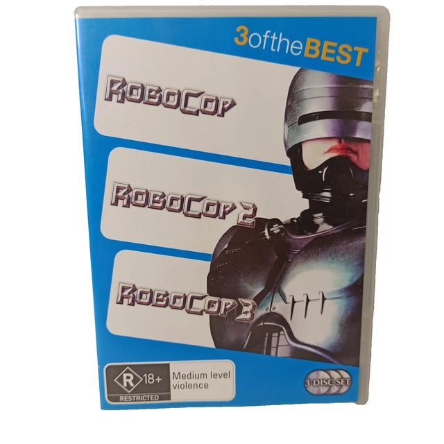 ROBOCOP 1 2 3 DVD Police Crime Robot Cyborg Detroit Cop Murphy Region 4 ...