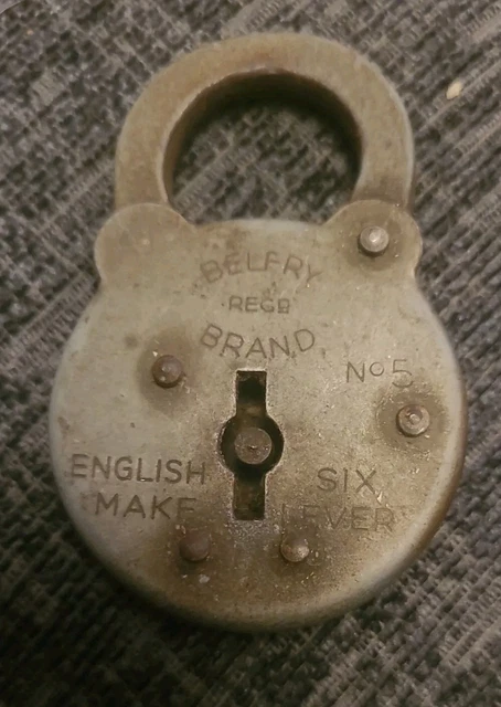 BELFRY SIX LEVER Padlock - No Key RARE £2.50 - PicClick UK