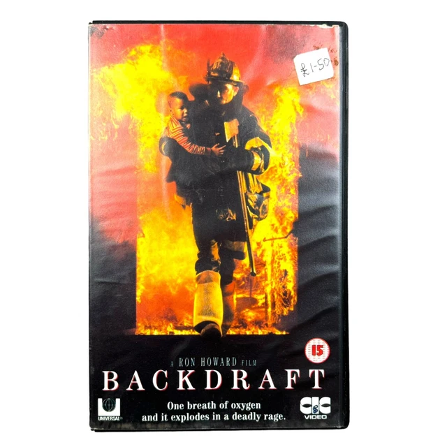 BACKDRAFT VIDEO VHS Film Ex Rental Large Case Action Movie Cert 15 1990 ...