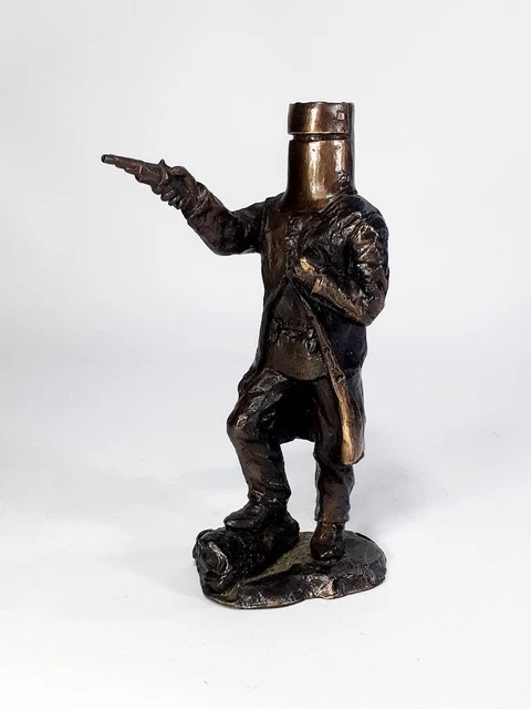 RARE CAST BRONZE Ned Kelly Bush Ranger Statue Art Figure Signed HOLAN ...