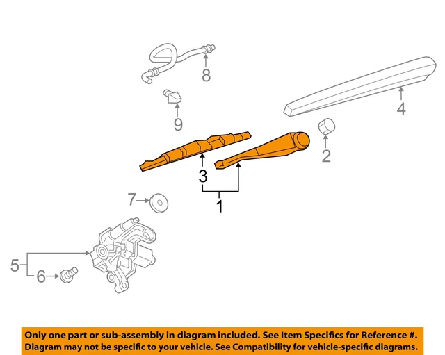 BUICK GM OEM 2018 enclave essuie-glace arrière bras 84148863 EUR 33,79 ...