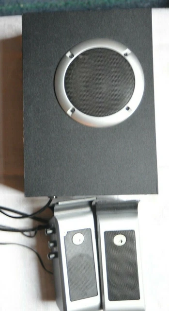 LOGITECH S200 30 watts 2.1 Black Speaker Subwoofer / Satellite System ...