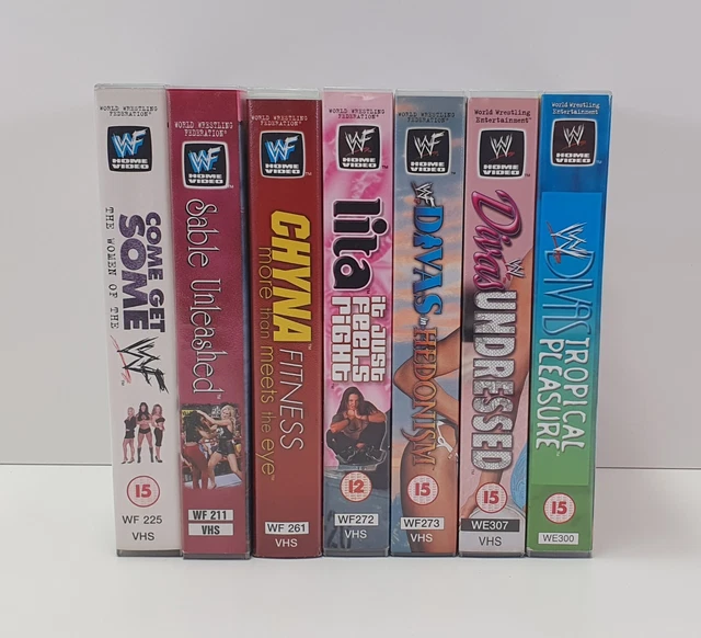 WWF / WWE VHS 7x Divas Series Complete Wrestling Tape Bundle / Job Lot ...