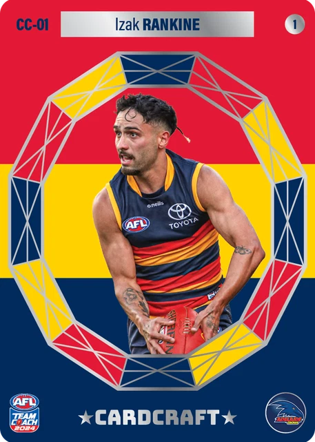 2024 AFL TEAMCOACH , Izak Rankine Cardcraft 1 Adelaide $4.50 - PicClick AU