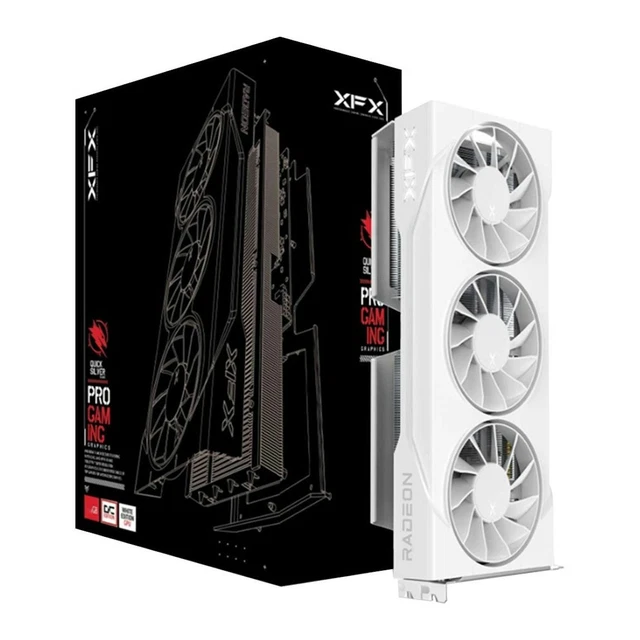 XFX SWIFT AMD RADEON RX 9060 XT Gaming OC White 16GB GDDR6 Graphics ...