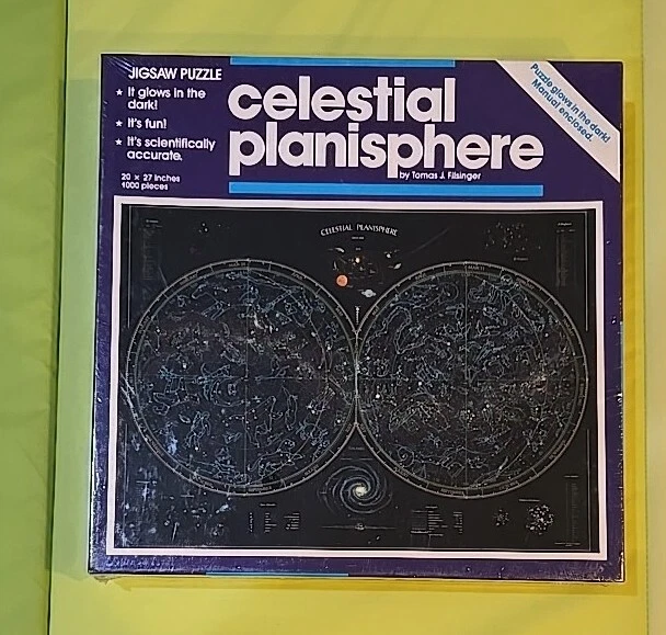 NEW CELESTIAL PLANISPHERE Jigsaw Puzzle 1000 TomasJ.Filsinger 1989 Glow In Dark $58.47 - PicClick AU