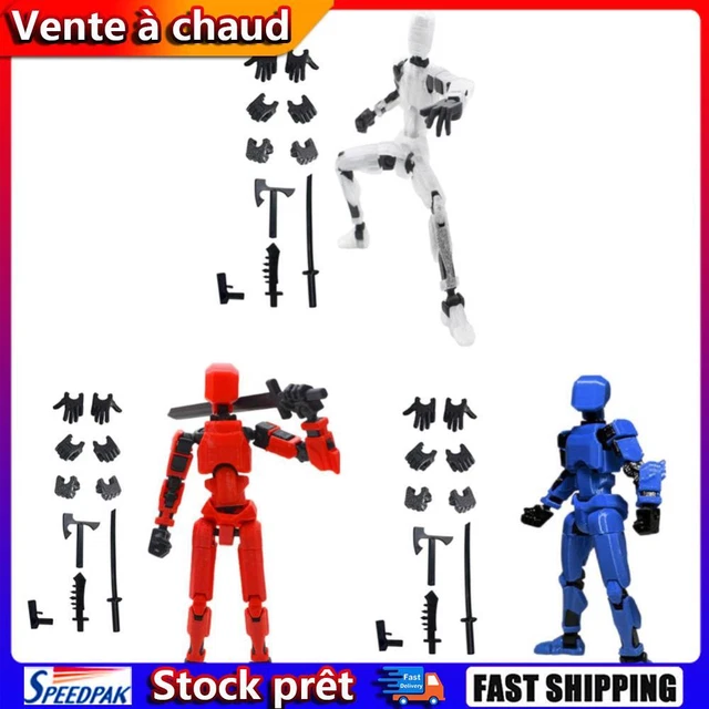 13 ROBOT 3D Printed Action Figure Full Body Movable Toy (Black ...