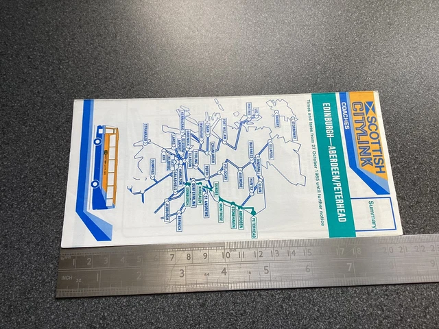 SCOTTISH CITYLINK BUS Group Edinburgh Peterhead Summary Timetable ...