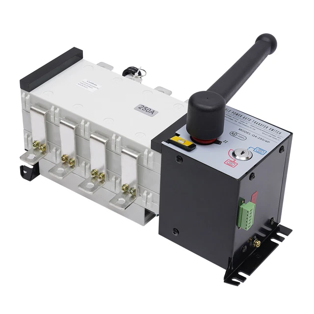 DUAL POWER AUTOMATIC Transfer Switch 3 Phase Circuit Breaker Changeover ...