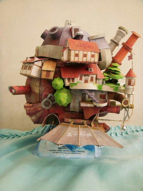 HAYAO MIYAZAKI HOWL'S Moving Castle Paper Model Kit Flying Version $32. ...