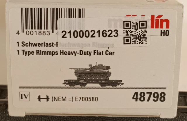48798 M48 PANZER auf Schwerlastwagen Märklin 4MFOR Bundeswehr OVP 1:87 ...