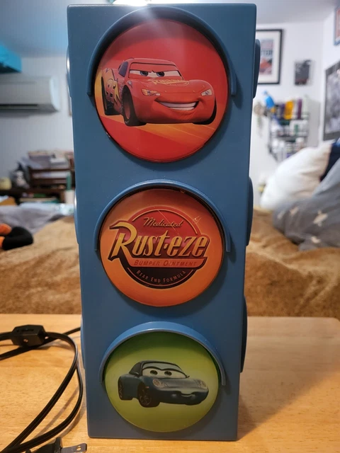 DISNEY PIXAR CARS Lightning McQueen Mater Rusteeze Traffic Stoplight ...