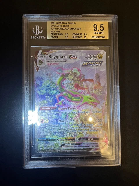 RAYQUAZA VMAX ALT Art Evolving Skies Bgs 9.5 Secret Rare 218/203 EUR ...