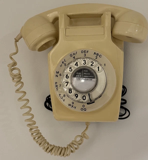 VINTAGE GPO741 WALL Mounted Rotary Dial Telephone - Ivory - Classic ...