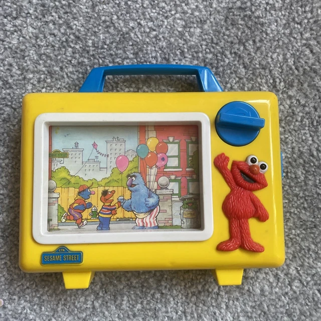 SESAME STREET ELMO Wind Up TV Music Box 1992 Tyco Big Bird Musical ...