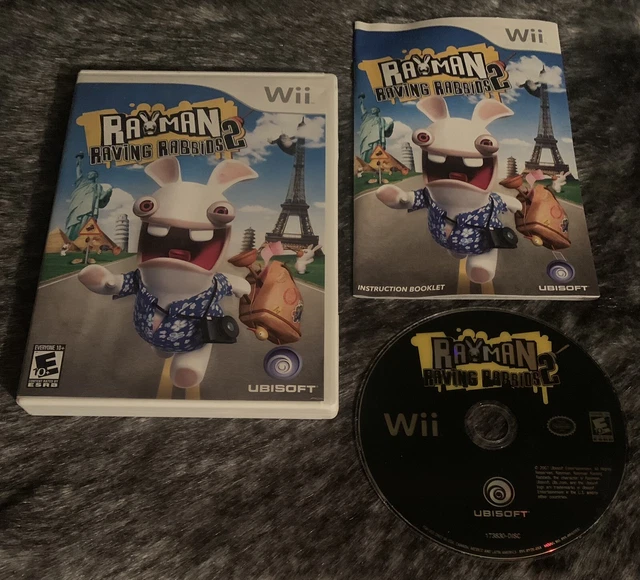 RAYMAN RAVING RABBIDS 2 (Nintendo Wii, 2007) Complete Super Clean Disc ...