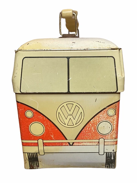 VOLKSWAGEN VW BUS Metal Tin Lunch Box 1960's VERY RARE COLLECTABLE ...