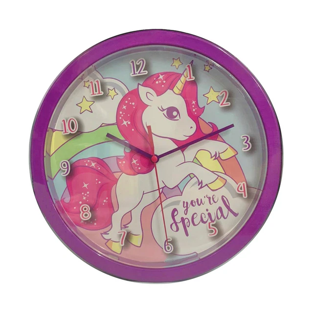 MONTRE MURALE OFFICIELLE Spéciale UNICORNE Pour Chambre D'Enfant 3239 ...