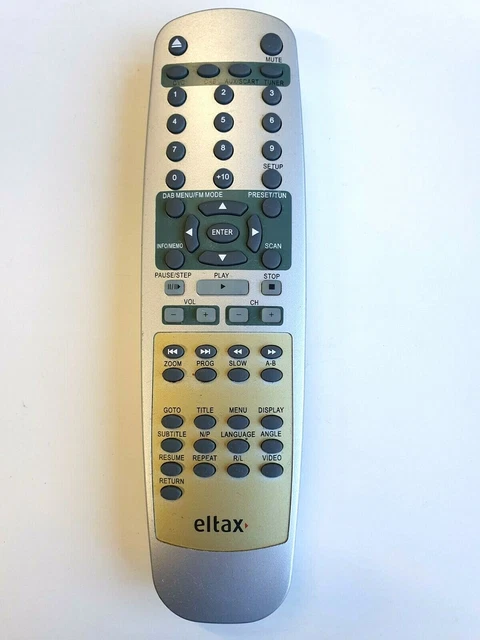 GENUINE ORIGINAL ELTAX Avr-800 Dvd Dab Remote Control £12.95 - PicClick UK
